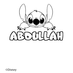 Coloriage prénom ABDULLAH - Sans Dépasser