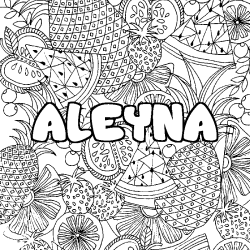 Coloriage prénom ALEYNA - Sans Dépasser