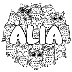 Coloriage prénom ALIA - Sans Dépasser