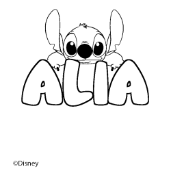 Coloriage prénom ALIA - Sans Dépasser