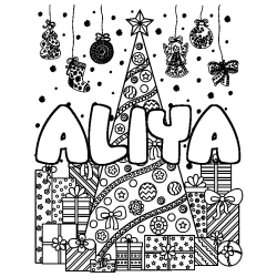 Coloriage prénom ALIYA - Sans Dépasser