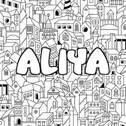 Coloriage prénom ALIYA - Sans Dépasser