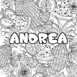 Coloriage prénom ANDREA - Sans Dépasser
