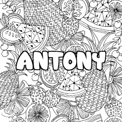 Coloriage prénom ANTONY - Sans Dépasser