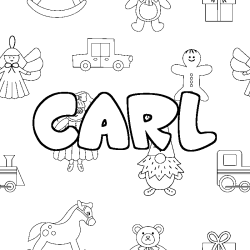 Coloriage prénom CARL - Sans Dépasser