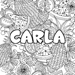 Coloriage prénom CARLA - Sans Dépasser