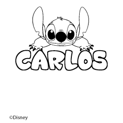 Coloriage prénom CARLOS - Sans Dépasser