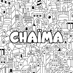 Coloriage prénom CHAÏMA - Sans Dépasser