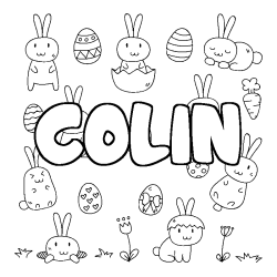 Coloriage prénom COLIN - Sans Dépasser
