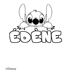 Coloriage prénom ÉDÈNE - Sans Dépasser