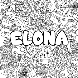 Coloriage prénom ELONA - Sans Dépasser