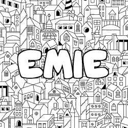 Coloriage prénom EMIE - Sans Dépasser