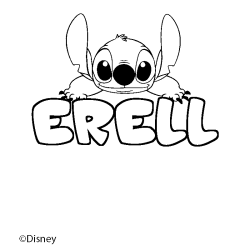 Coloriage prénom ERELL - Sans Dépasser