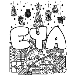 Coloriage prénom EYA - Sans Dépasser