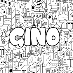 Coloriage prénom GINO - Sans Dépasser