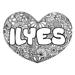 Coloriage prénom ILYES - Sans Dépasser