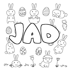 Coloriage prénom JAD - Sans Dépasser