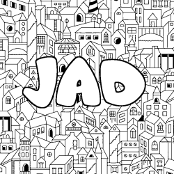 Coloriage prénom JAD - Sans Dépasser