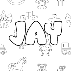 Coloriage prénom JAY - Sans Dépasser
