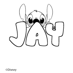 Coloriage prénom JAY - Sans Dépasser