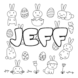 Coloriage prénom JEFF - Sans Dépasser