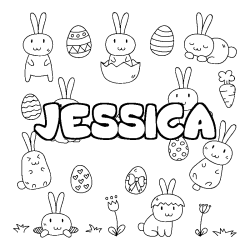 Coloriage prénom JESSICA - Sans Dépasser