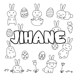Coloriage prénom JIHANE - Sans Dépasser