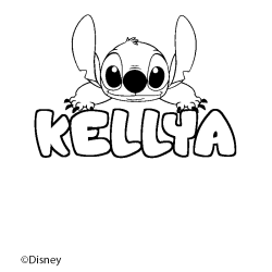 Coloriage prénom KELLYA - Sans Dépasser