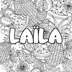 Coloriage prénom LAÏLA - Sans Dépasser