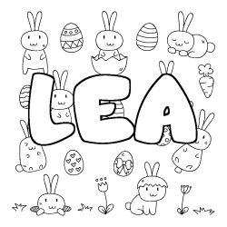 Coloriage prénom LEA - Sans Dépasser