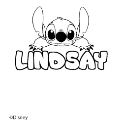 Coloriage prénom LINDSAY - décor Mandala fruits - Sans Dépasser
