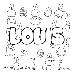 Coloriage prénom LOUIS - Sans Dépasser