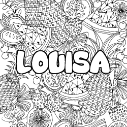 Coloriage prénom LOUISA - Sans Dépasser