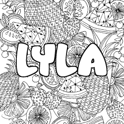 Coloriage prénom LYLA - Sans Dépasser