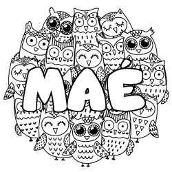 Coloriage prénom MAÉ - Sans Dépasser