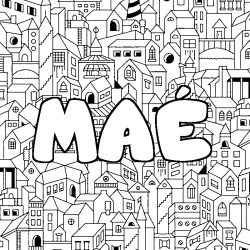 Coloriage prénom MAÉ - Sans Dépasser