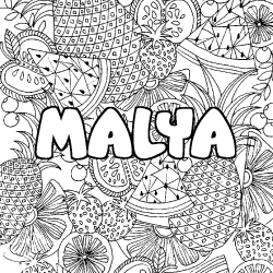 Coloriage prénom MALYA - Sans Dépasser