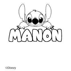 Coloriage prénom MANON - Sans Dépasser