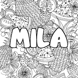Coloriage prénom MILA - Sans Dépasser