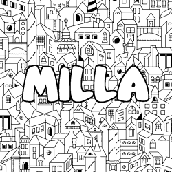 Coloriage prénom MILLA - Sans Dépasser