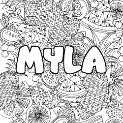 Coloriage prénom MYLA - Sans Dépasser