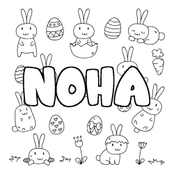 Coloriage prénom NOHA - Sans Dépasser