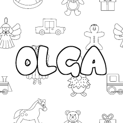 Coloriage prénom OLGA - Sans Dépasser