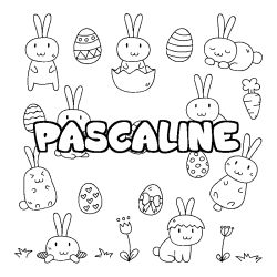 Coloriage prénom PASCALINE - Sans Dépasser