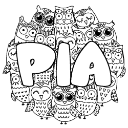 Coloriage prénom PIA - Sans Dépasser