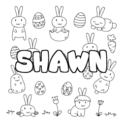 Coloriage prénom SHAWN - Sans Dépasser