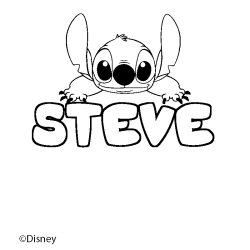 Coloriage prénom STEVE - décor Chouettes - Sans Dépasser