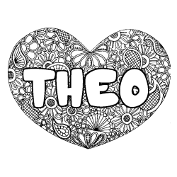 Coloriage prénom THEO - Sans Dépasser