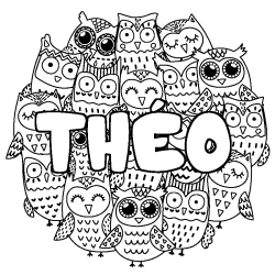 Coloriage prénom THÉO - Sans Dépasser