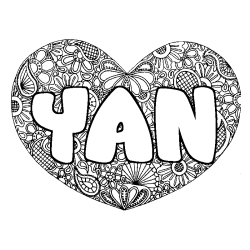 Coloriage prénom YAN - Sans Dépasser